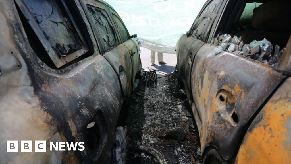 Ukraine Conflict Osce Cars Torched In Rebel Donetsk Bbc News