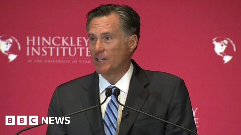 Mitt Romney: 'Donald Trump is a fraud' - BBC News