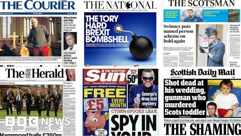 Front pages: Spying TVs and Berry's bolognese 'shock' - BBC News