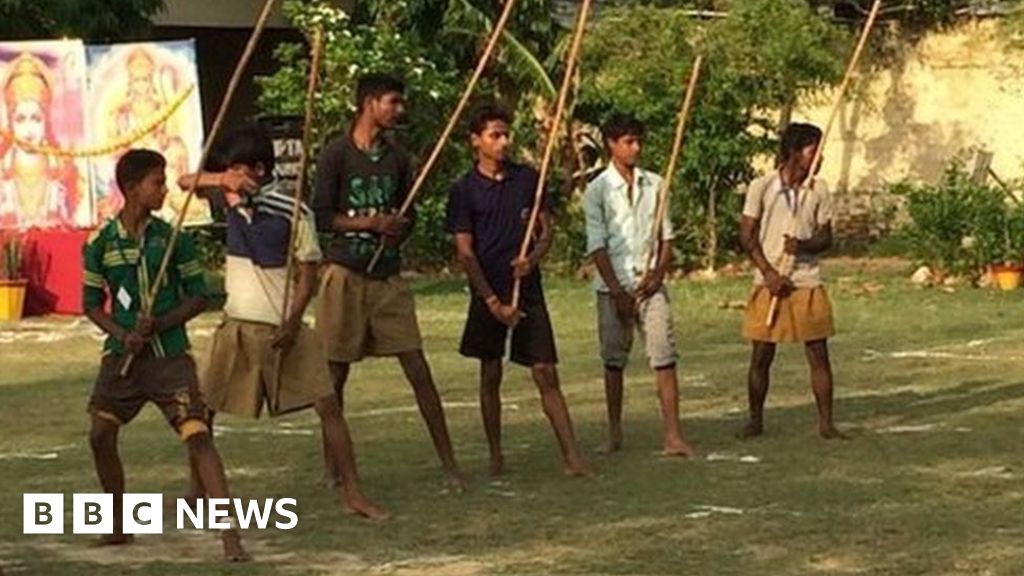 Inside a far-right Hindu 'self defence' training camp - BBC News