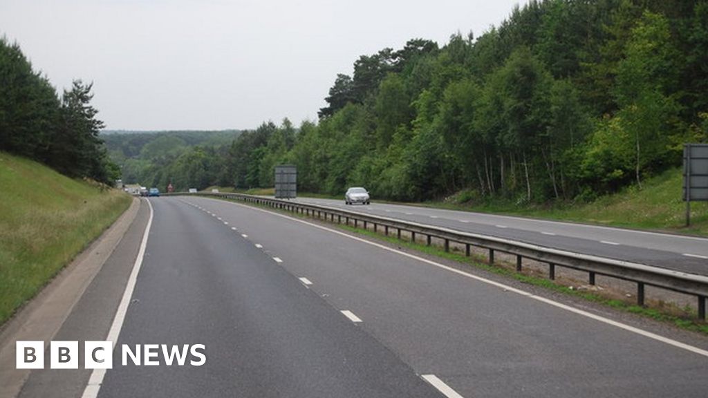 A11 reopens between Snetterton and Thetford after collision - BBC News