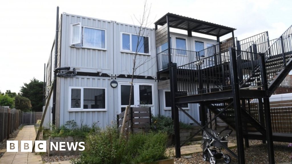 Shipping containers used to house homeless children - BBC News
