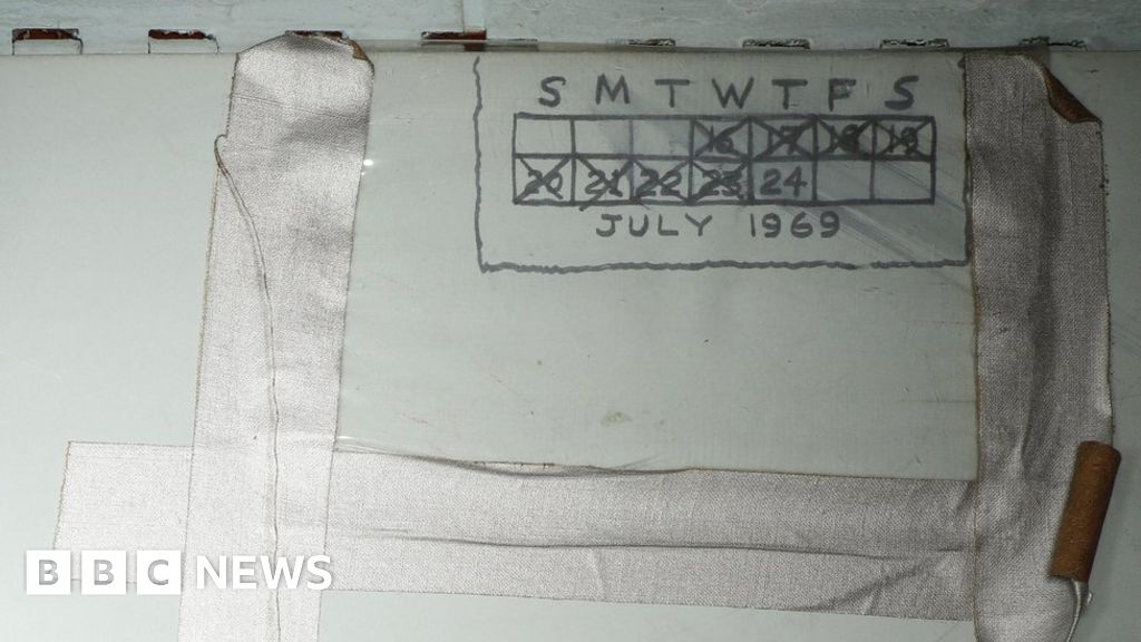 Wall writings on Apollo 11 command module revealed - BBC News