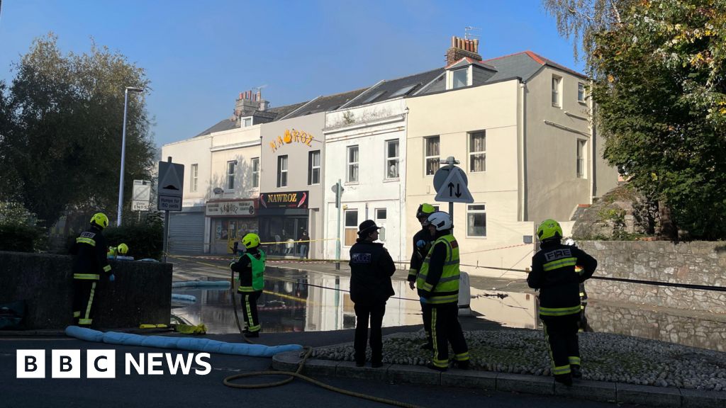 Plymouth residents moved from homes as crews tackle garage fire