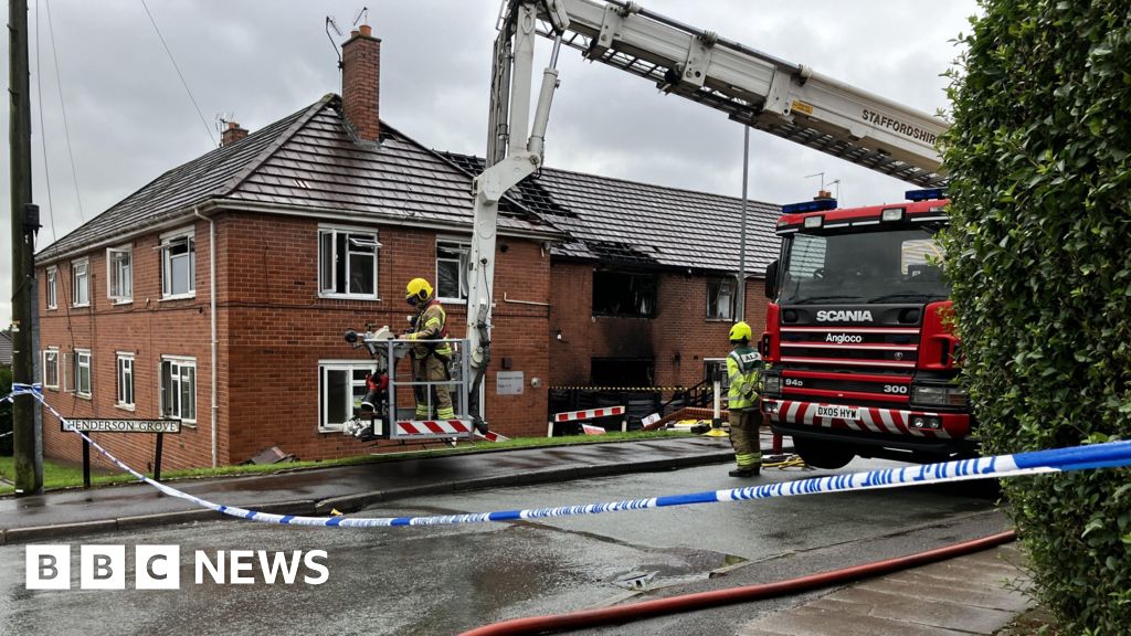 Residents evacuated after fire at Stoke-on-Trent block of flats - BBC News
