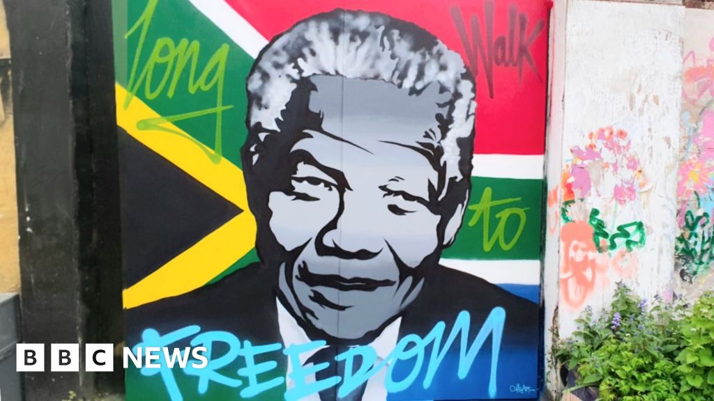 Nelson Mandela mural unveiled at Bristol Freedom Day event - BBC News