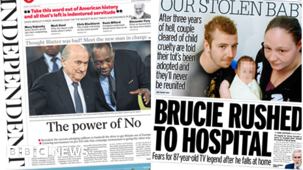 Newspaper headlines: Business group boost for 'Brexit' campaign - BBC News