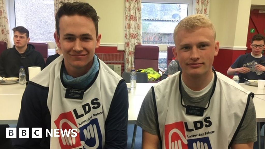Flooding: Mormon missionaries help clean-up after storm