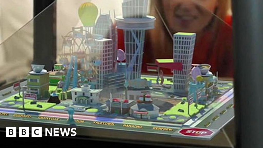 Holographic pyramid creates a world on your table - BBC News
