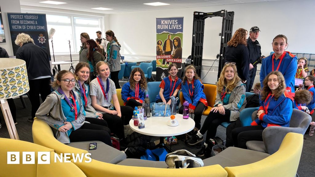 Guides earn challenge badges at Wiltshire Police HQ visit - BBC News