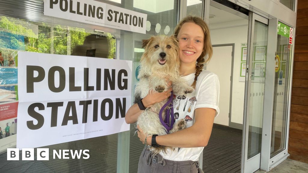 General election: Pets join owners at polling stations