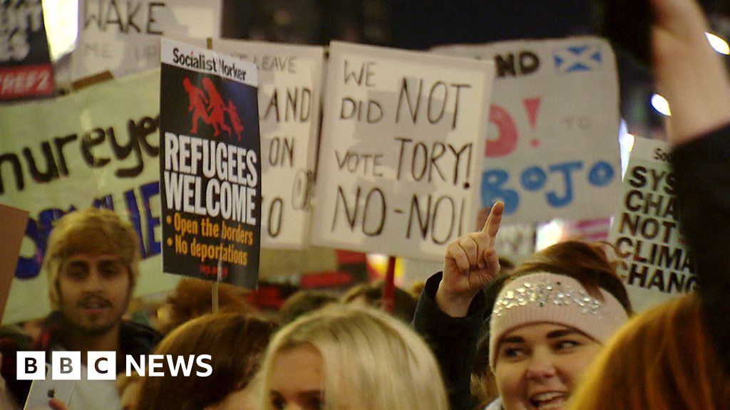 Scotland's election 2019: Protesters take part in anti-government rally