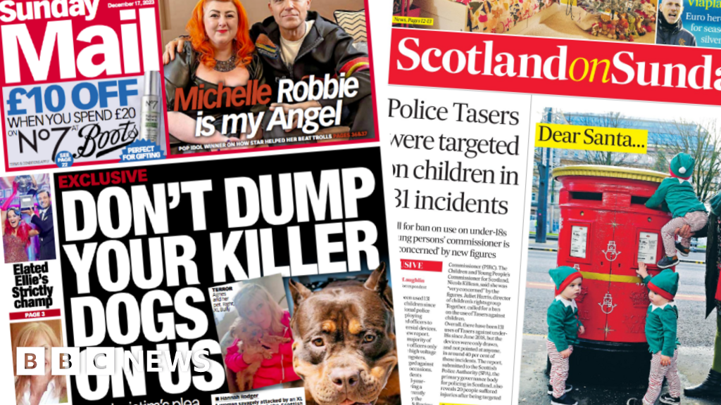 Scotland S Papers Killer Dogs And Tasers Targeted At Children