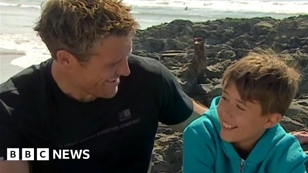 Rower James Cracknell and son Croyde describe Devon sea rescue - BBC News