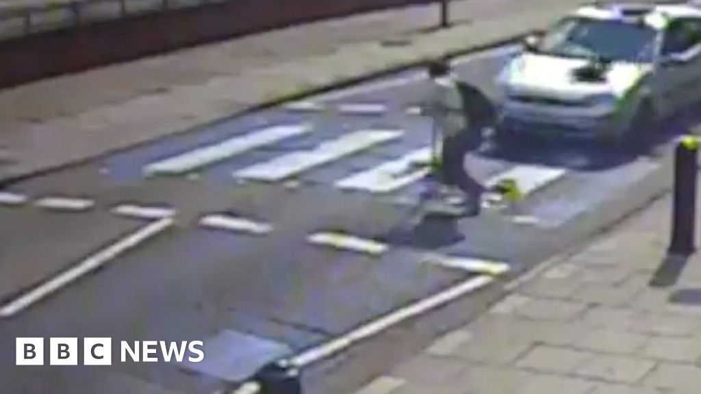 Man hit by car at zebra crossing 'went in the air'