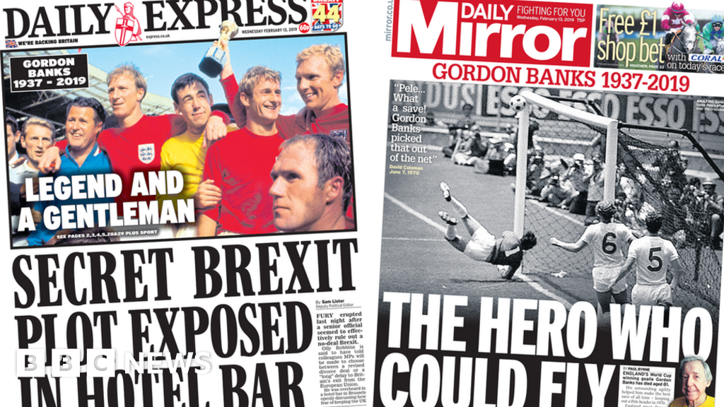 Newspaper headlines: 'Secret Brexit plot' and Banks tributes