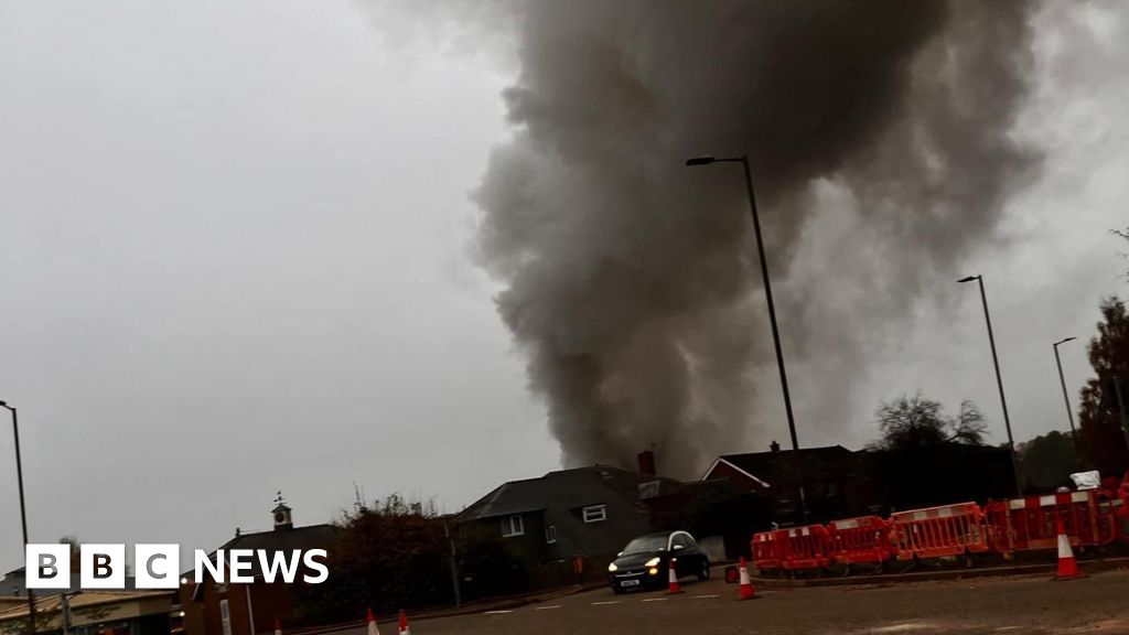 Firefighters tackle blaze at Ledbury industrial estate