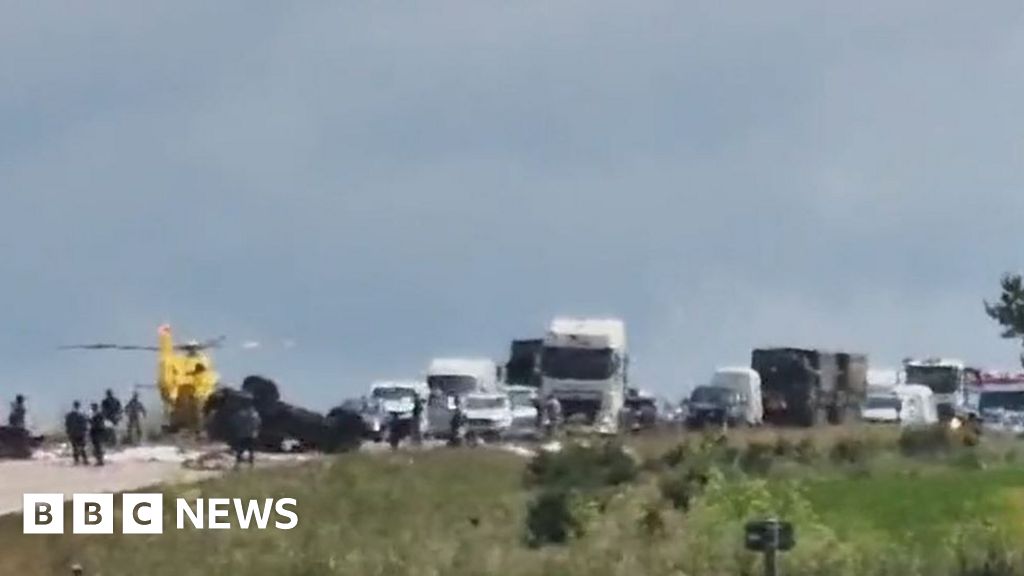 A11 Shut In Suffolk After Serious Crash Near Mildenhall Bbc News