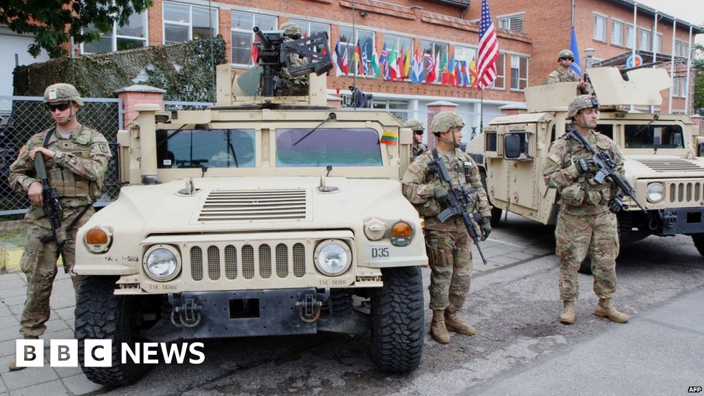 Opening ceremony for Nato command units in Eastern Europe - BBC News