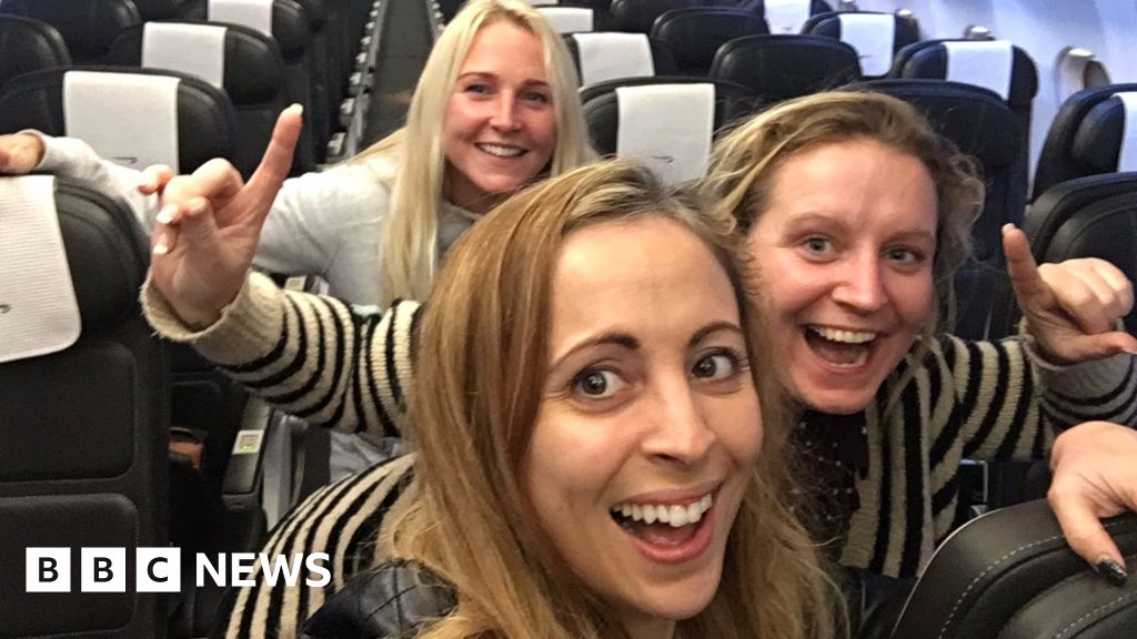 Woman explains how she and two friends were only people on Heathrow ...