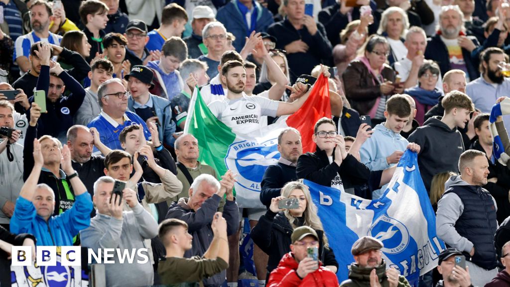 Brighton fans hopeful ahead of Europa League match against Roma - BBC News