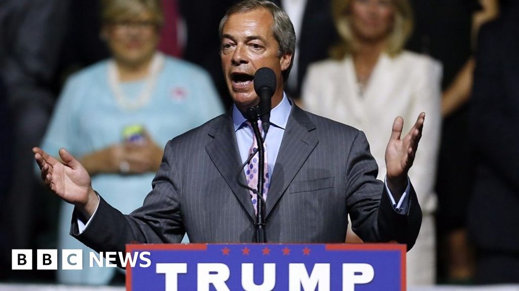 Trump fans love Nigel - BBC News