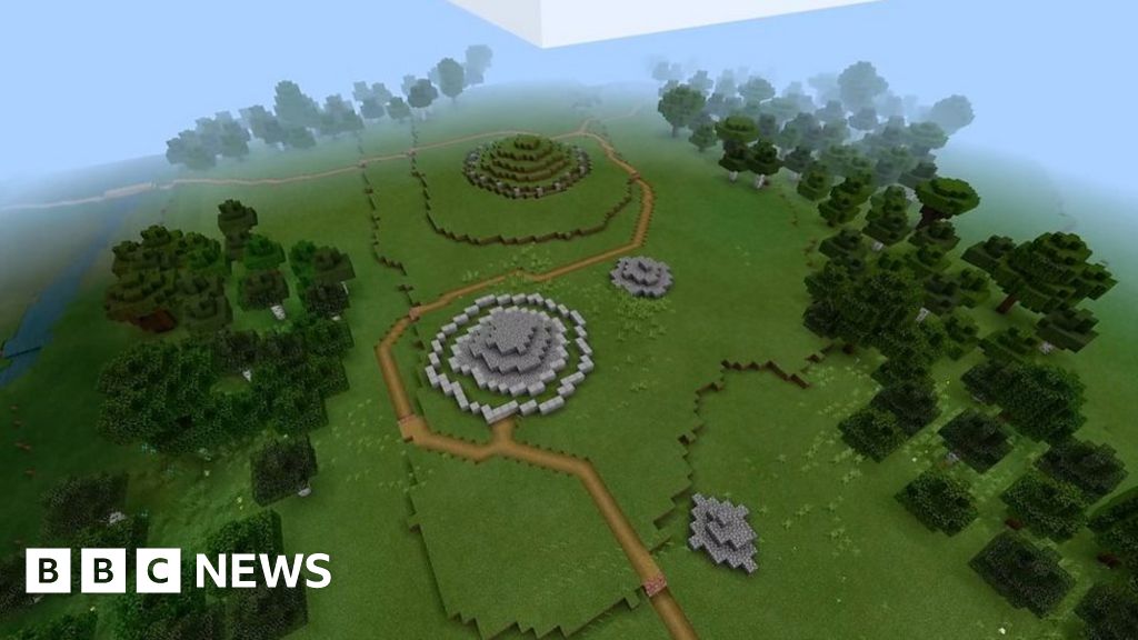 Minecraft: Father and daughter recreate Bronze Age tomb - BBC News