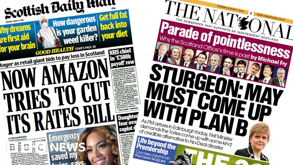 Scotland's papers: Amazon bid to cut its rates bill claim - BBC News