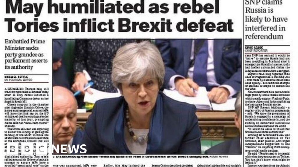 Scotland's papers: May's Brexit 'disaster' - BBC News