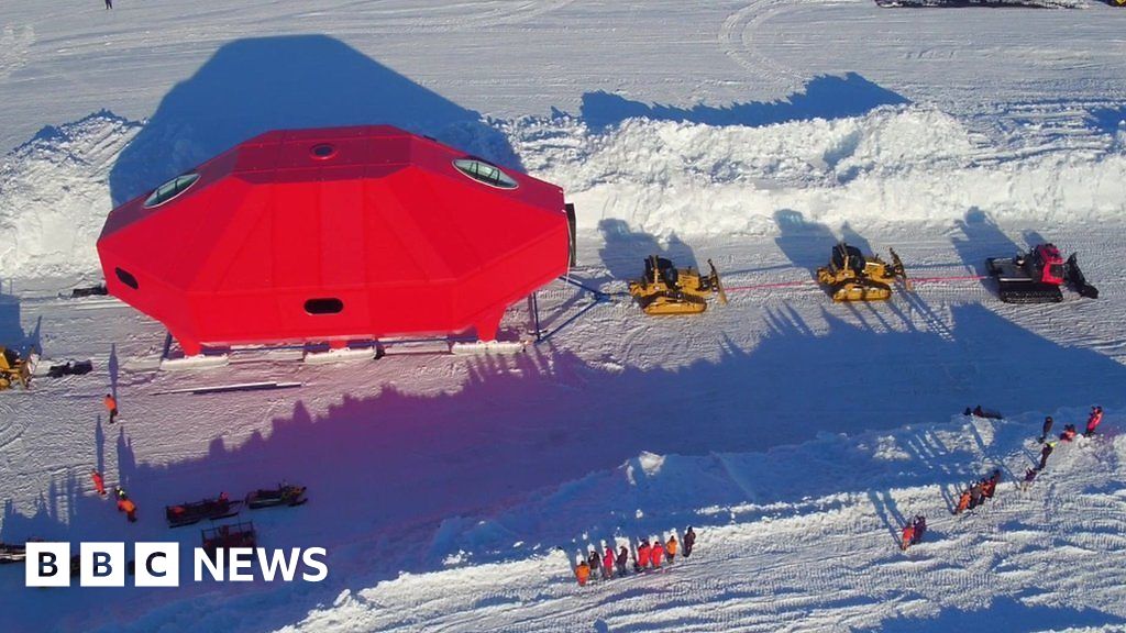 British Antarctic Survey's Halley base on the move - BBC News
