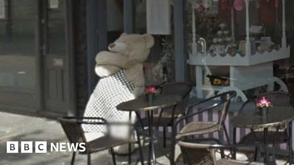 CCTV appeal after 5ft teddy stolen in Stafford - BBC News