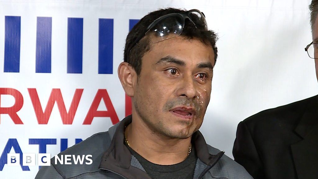 US acid attack victim's emotional press conference