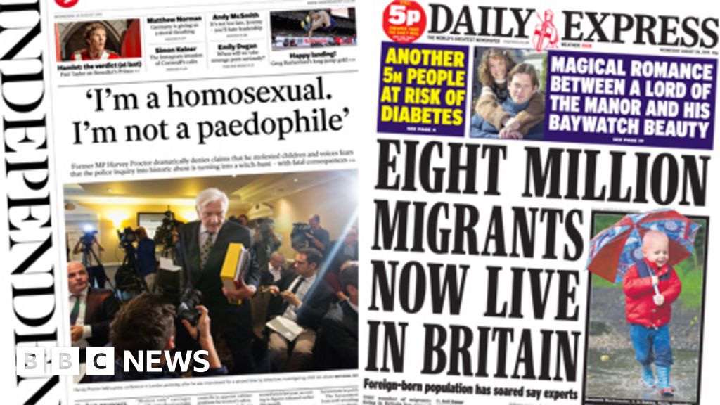 Newspaper headlines: Harvey Proctor, migration levels and hospital shop ...
