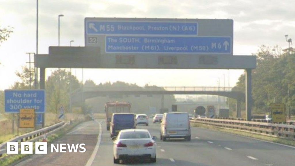 M6: Motorcyclist seriously injured in central reservation collision - BBC News