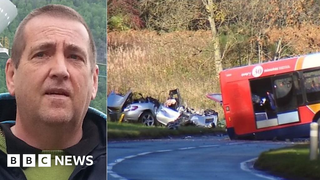 Man who died in Ayrshire bus and car crash named - BBC News