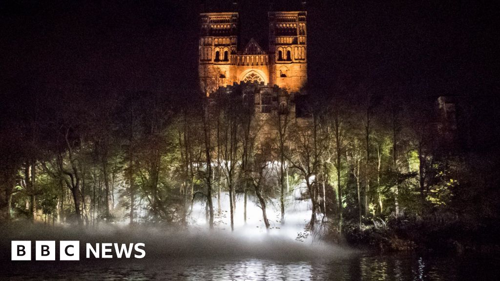 Durham illuminated in lights festival - BBC News