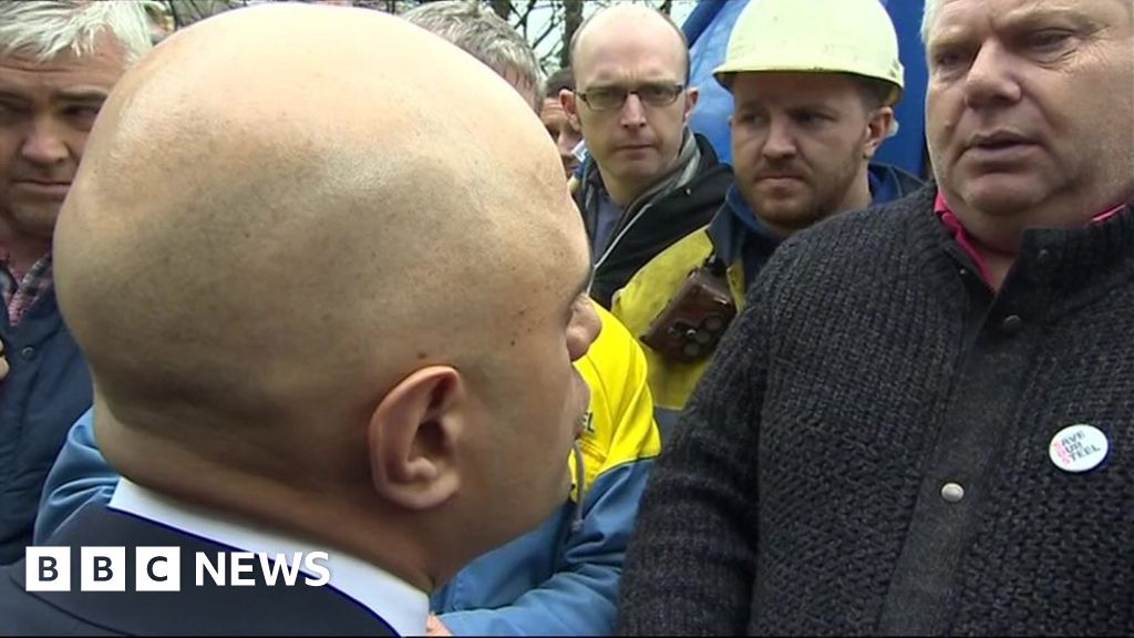 Port Talbot: Javid tells workers industry 'vital' for UK - BBC News