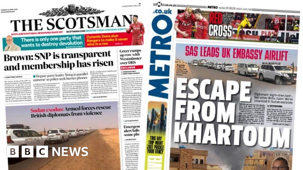 Scotland's papers: SNP transparency row and Sudan diplomat evacuation