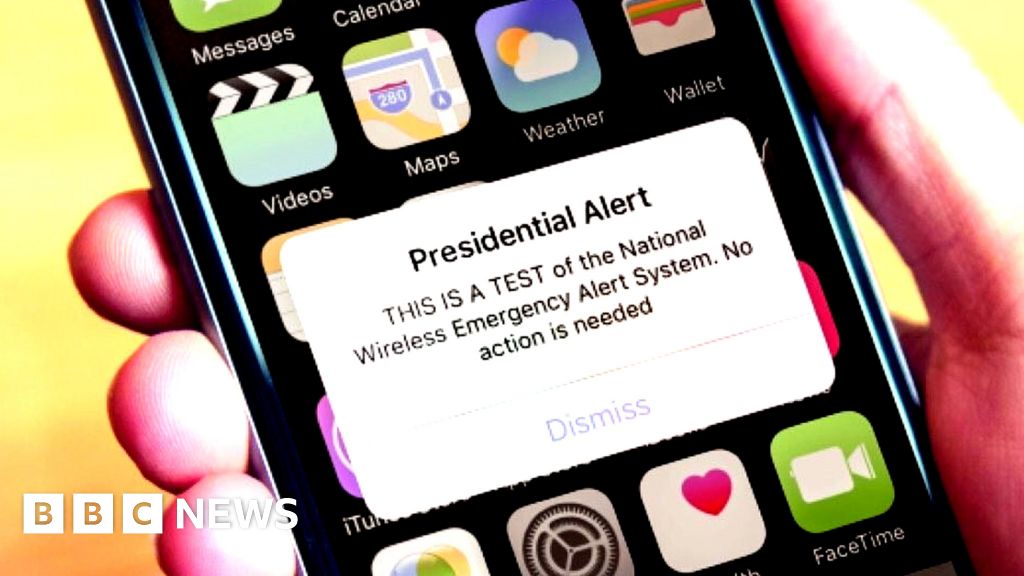 Presidential alert: US mobile phones get test message - BBC News
