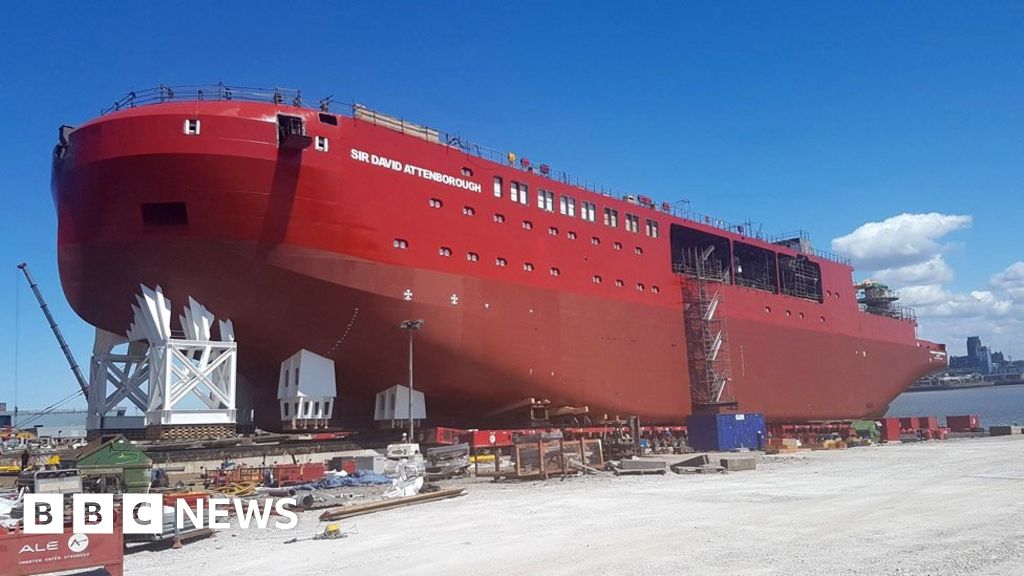 Sir David Attenborough polar ship ready for launch - BBC News