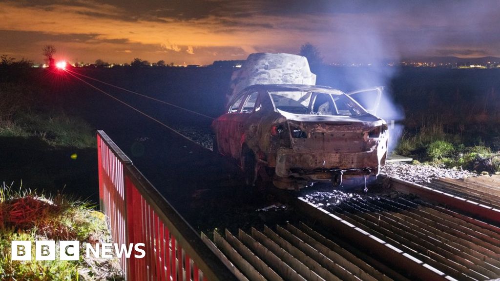 Magilligan: Burning car on track forces train emergency stop
