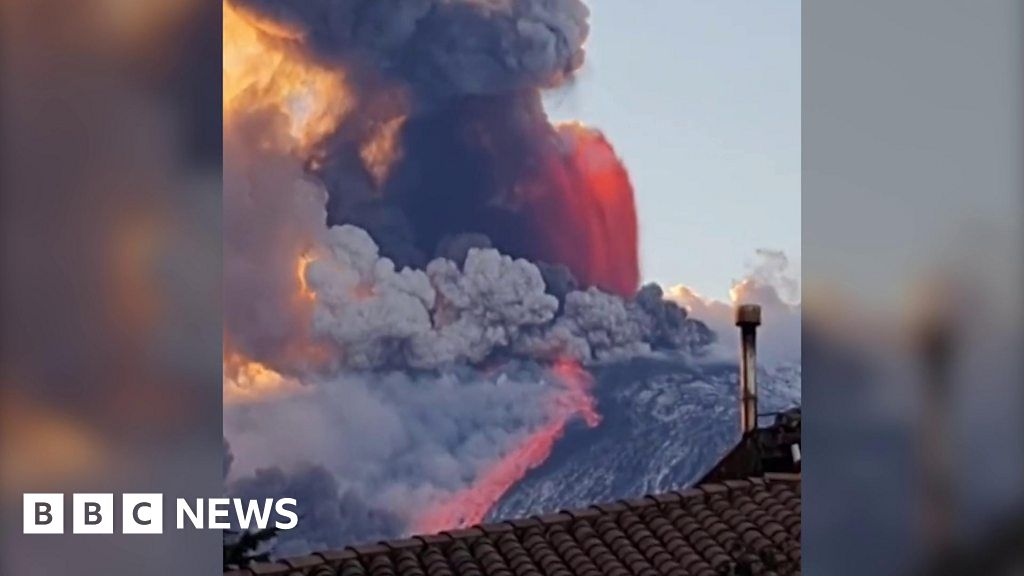 Mount Etna: Ash clouds as Sicilian volcano erupts - BBC News