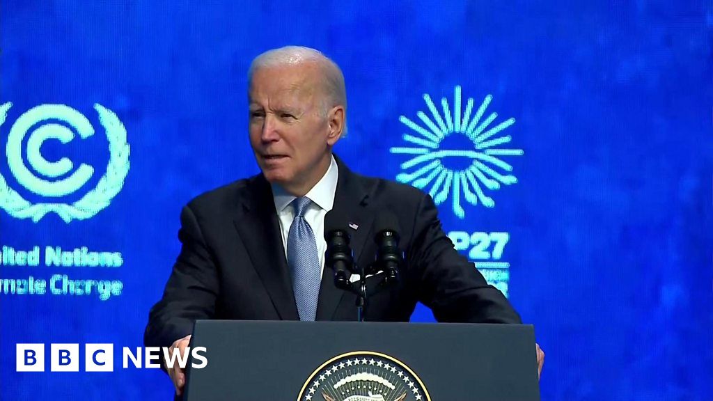 Biden at COP27: Our mission is to avert climate catastrophe - BBC News