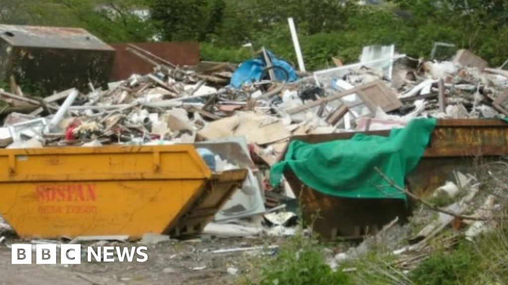Sospan Skips, Llanelli, dumped tonnes of waste on farmland - BBC News