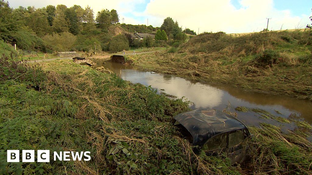 Flash flooding damage in Aberdeenshire - BBC News