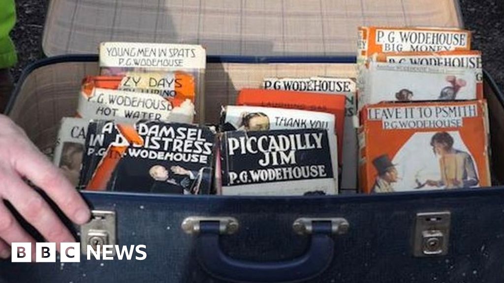 PG Wodehouse books saved from Monmouthshire landfill - BBC News