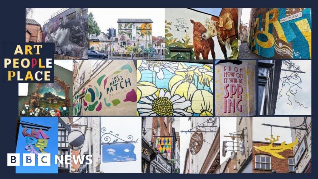 Map of Hereford's two-mile public art trail revealed - BBC News
