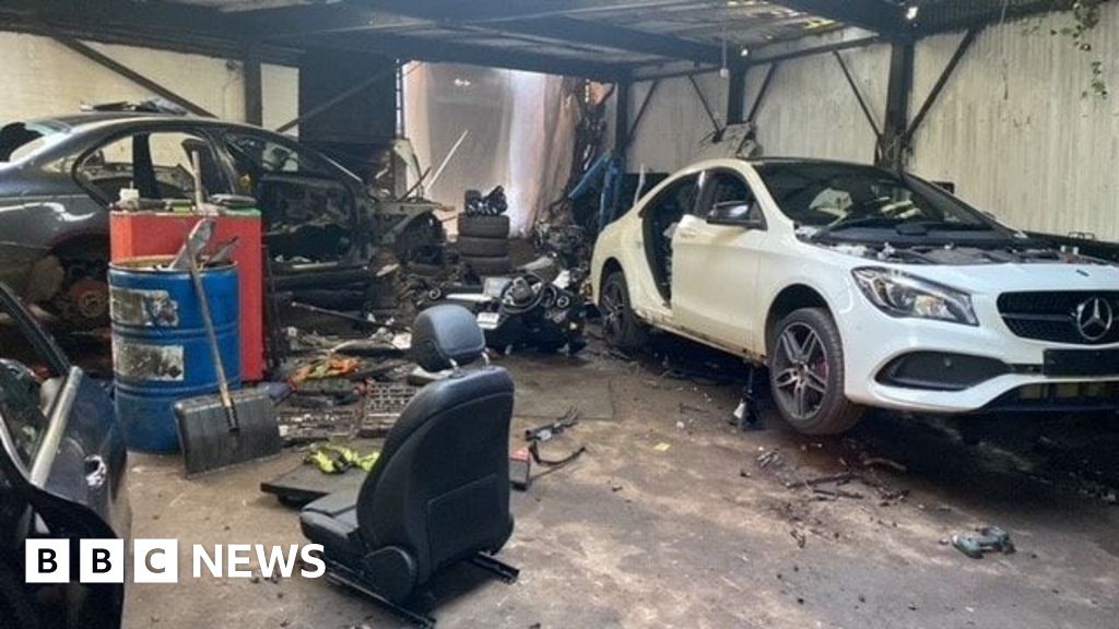 Audi stolen from Wiltshire found 100 miles away at 'chop shop' - BBC News