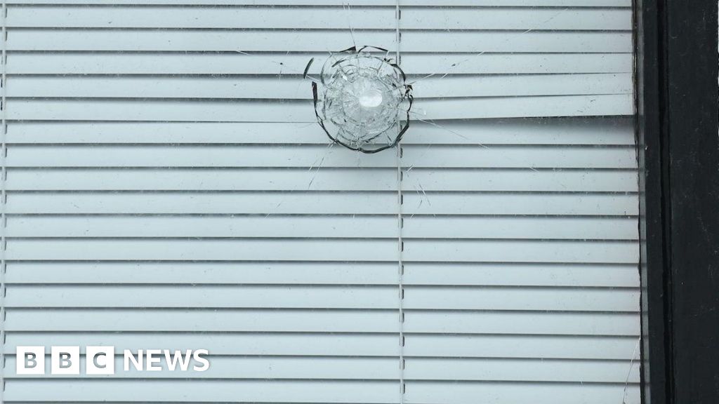Sammy Wilson: Windows and doors damaged at Carrickfergus office - BBC News