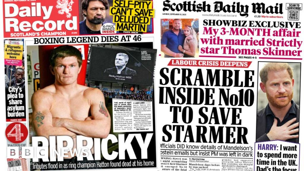 Scotland's papers: Hatton tributes and 'scramble' to save Starmer